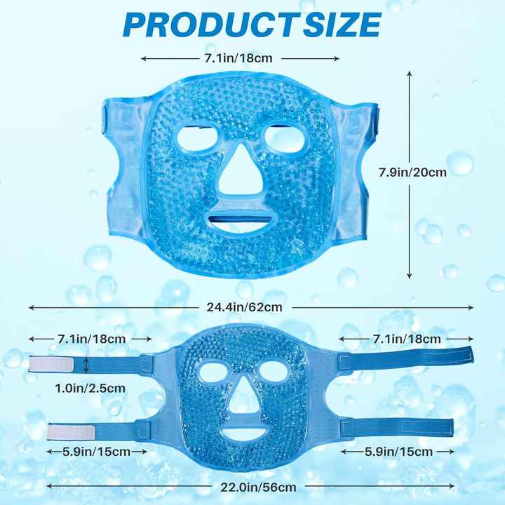 Hot and Cold Compress Therapy Gel Beads Ice Face Mask Face Ice Pack for ...