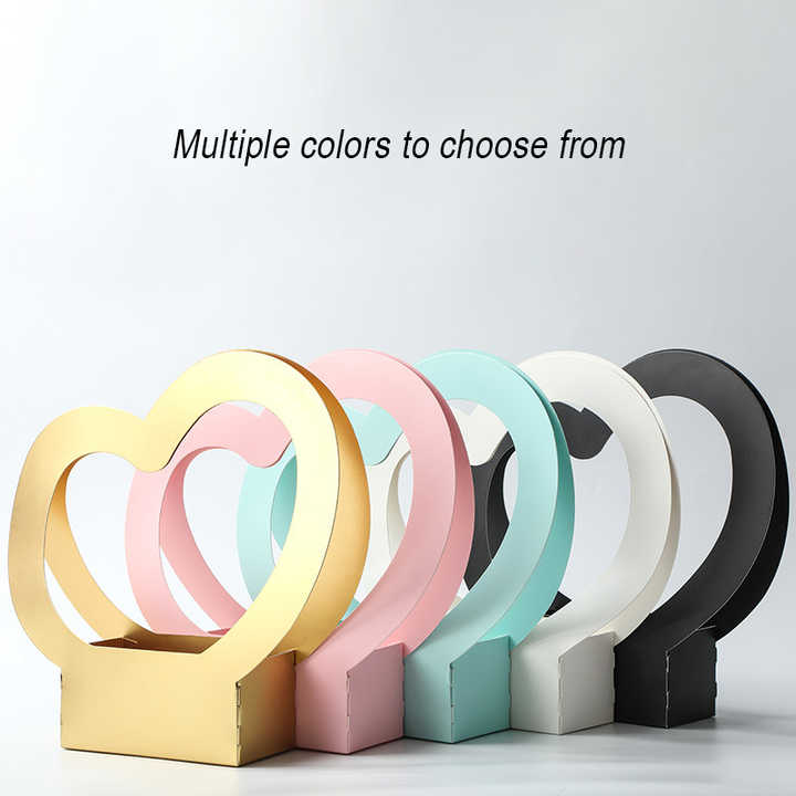 Waterproof Foldable Heart Flower Boxes for Wedding Heart Portable ...