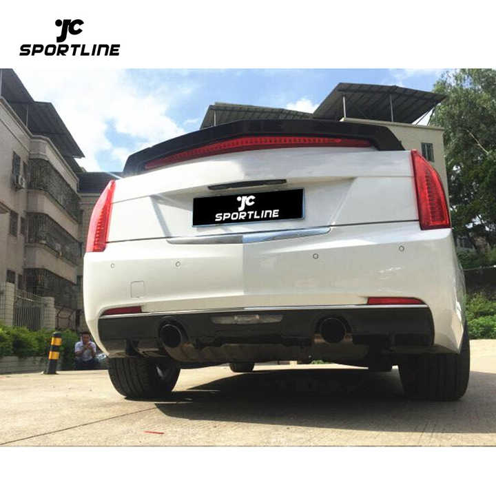 Carbon Fiber ATS Rear Diffuser Lip for Cadillac ATS Base Coupe