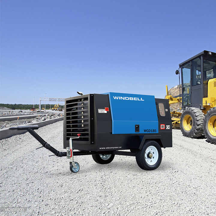 Mining Portable Diesel Engine Screw Air Compressor