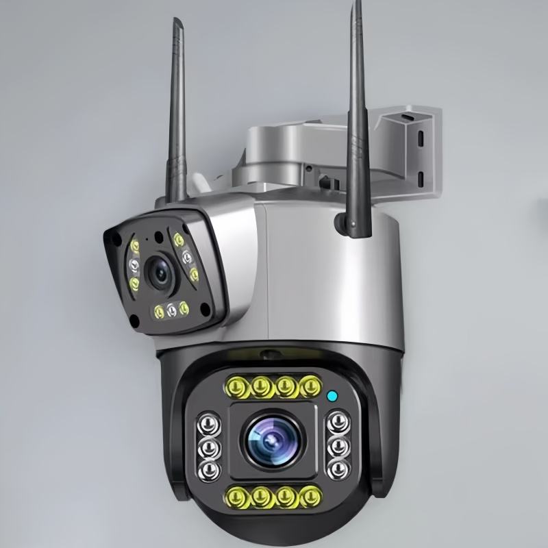V380 Outdoor Security Camera Two-Way Audio Rainproof Wireless Dual Lens ...