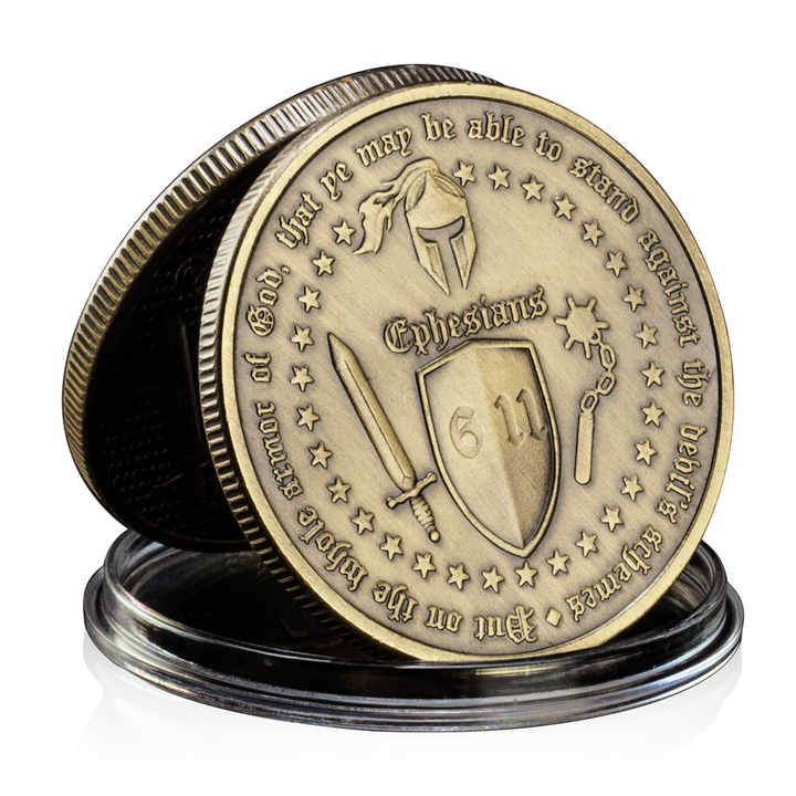 Armor God Ephesians Commemorative Coin - Bronze Plated