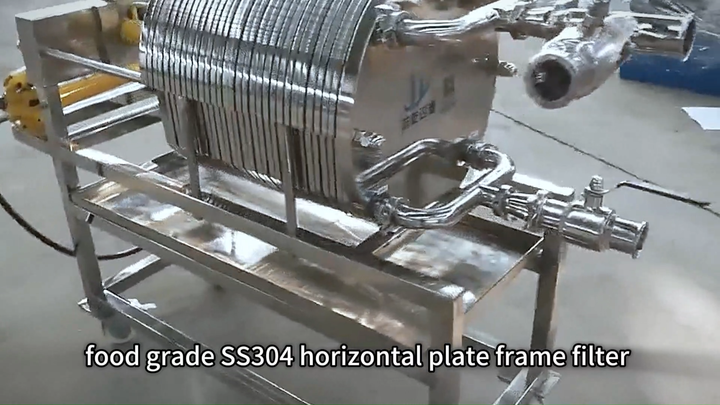 304 stainless steel horizontal plate frame filter food grade multi ...
