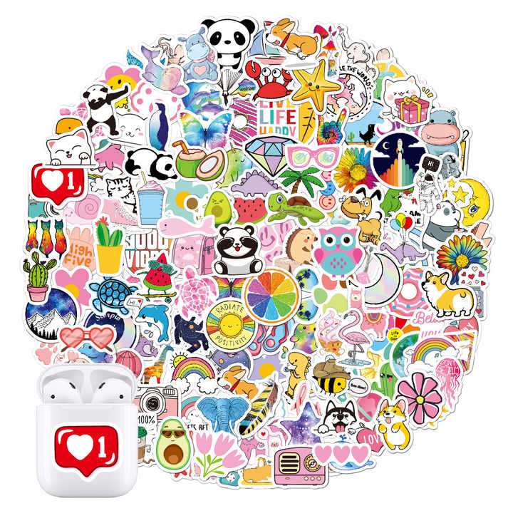 Kiss Cut Cute Cartoon Sticker Sheet For Kids Adults Water Bottle Laptop ...