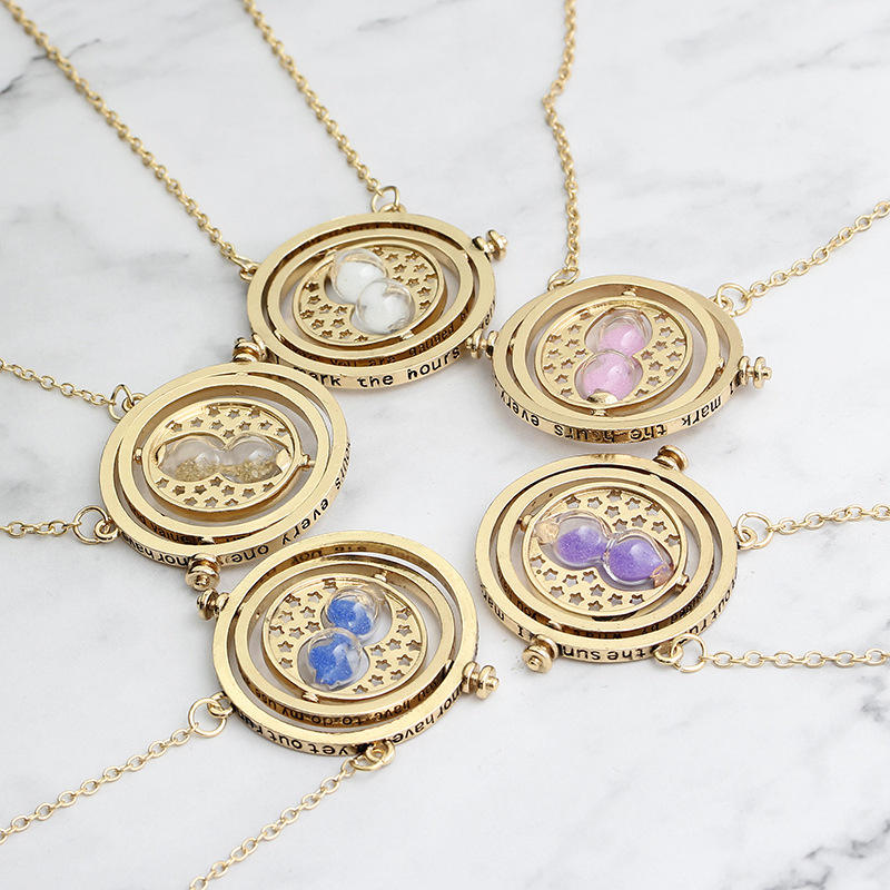Anime-inspired Gold Plated Hourglass Pendant Necklace Alloy Pearl for ...