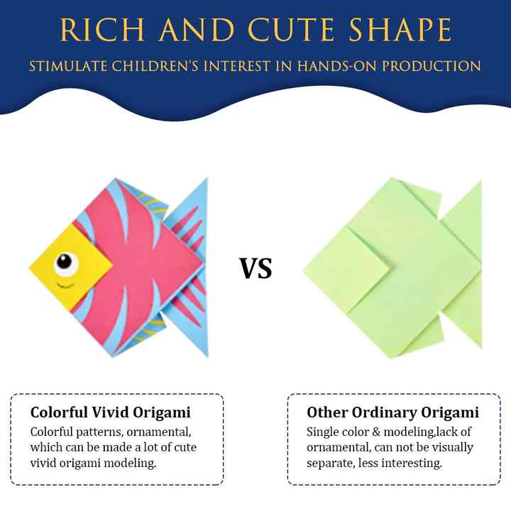 108 Sheets Colourful Kids Origami Puzzle Game DIY Crafts
