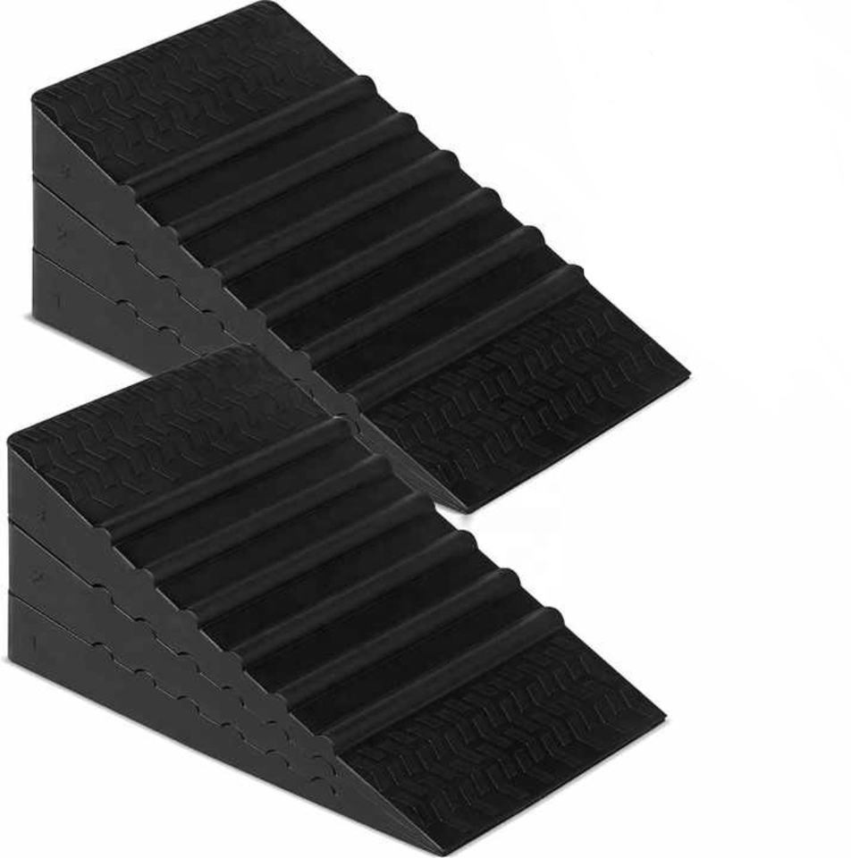Wellshow Rubber Wedge Block - Adjustable Non-Slip Squat Ramp