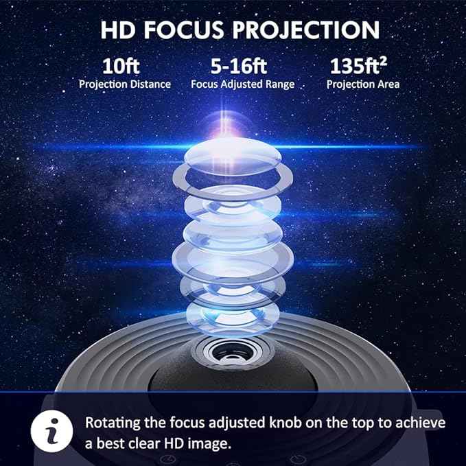 Galaxy Projector HD Image Star Galaxy Light with 13 Film Discs
