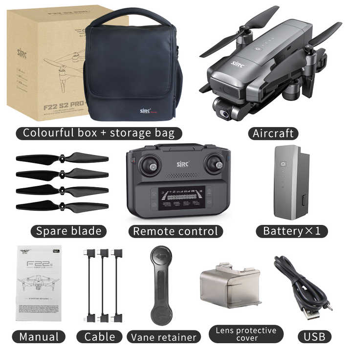 2024 F22s S2 Pro+ Drone - 4K UHD, 6KM Range, GPS Profissonal