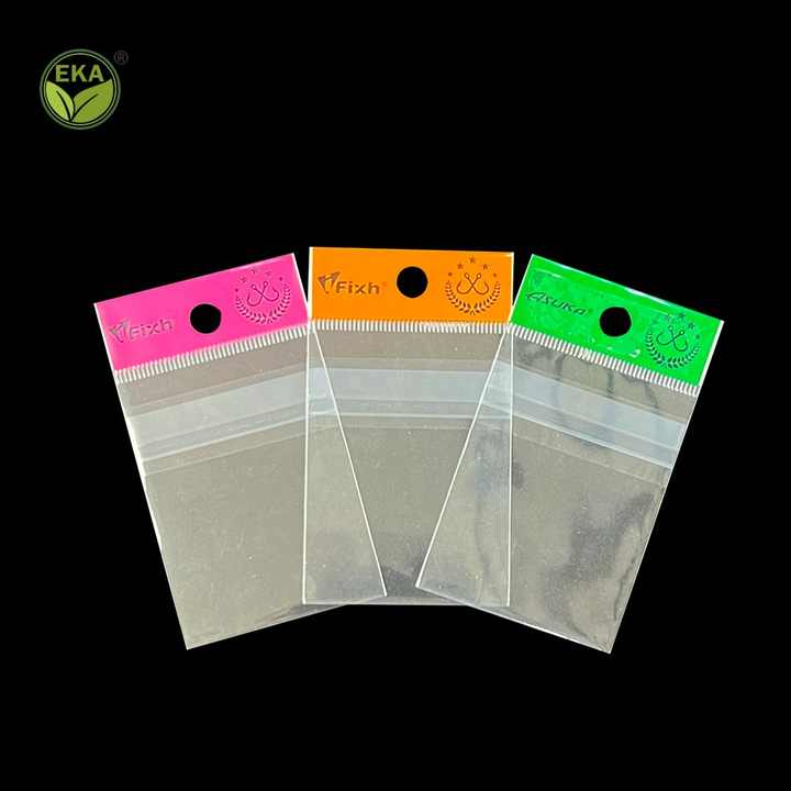 Colorful Printed Self Adhesive Seal OPP Plastic Bag with Header