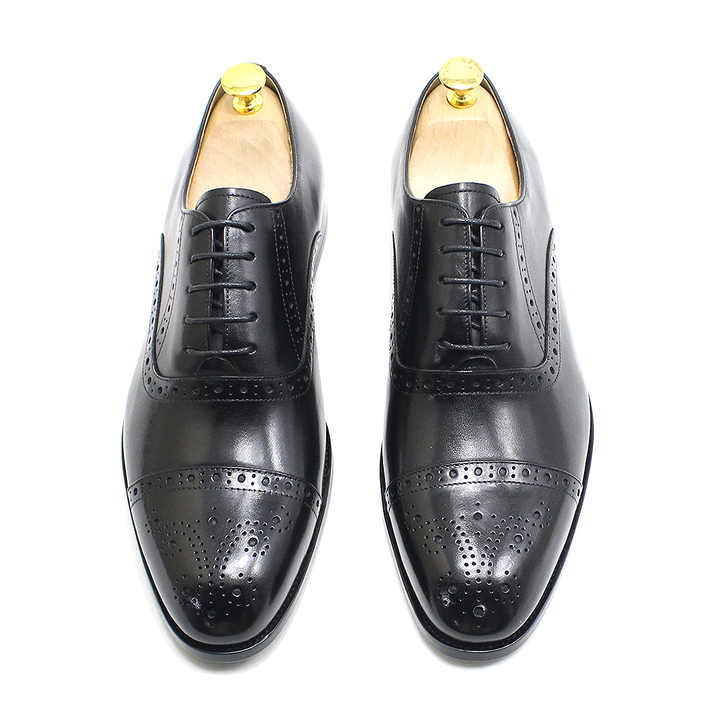 Luxury Classic Brogue Men's Dress Shoes - Italian Style
