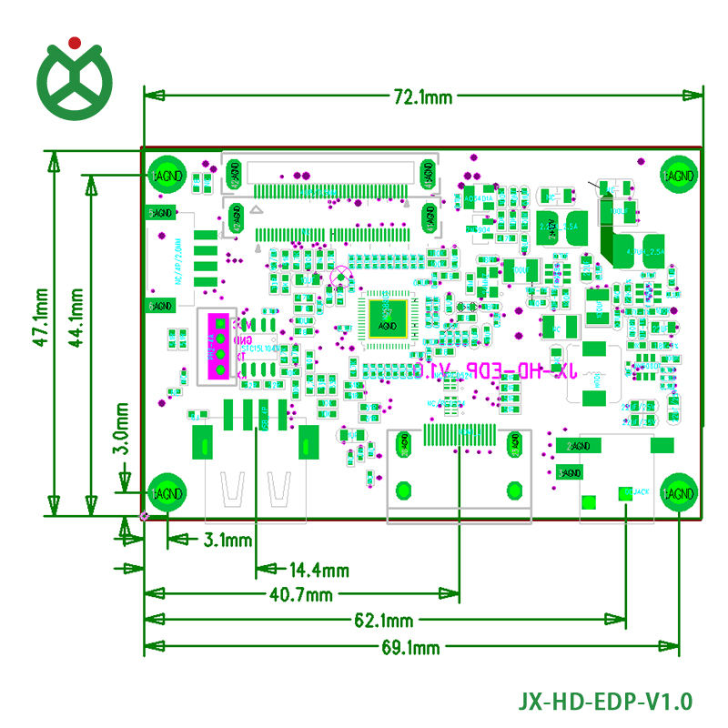 HDMI to EDP Signal Converter Module Board - 1920x1080 Resolution for ...