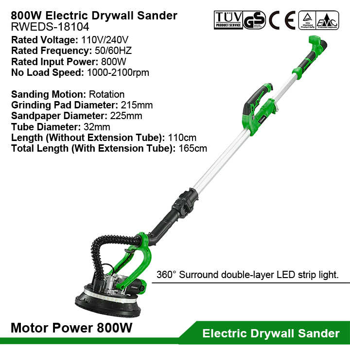 ROIWOW Electric Handheld Wall Sanding Machine - 800W Power