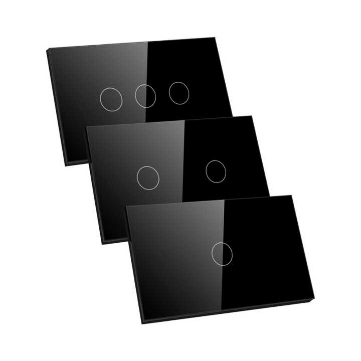 Tuya Smart Home Electric Wall Switch Tempered Glass Touch Switch No ...