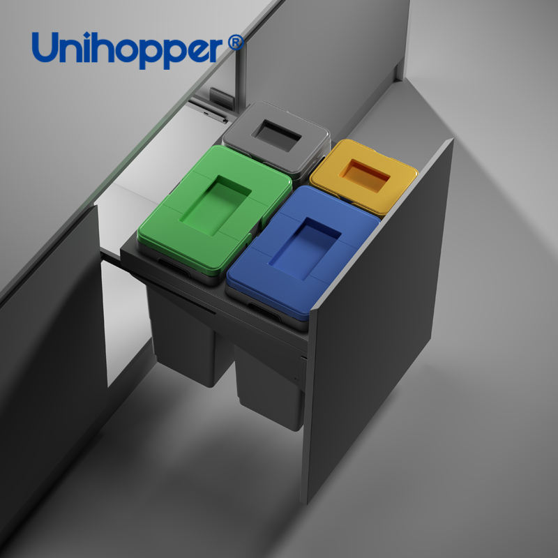 Unihopper Kitchen Cabinet Pull-out Trash Bin Household Under Cabinet ...