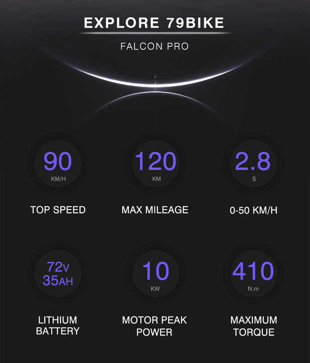 79 Bike Falcon Pro - 10000w Electric Motorcycle for Off-road