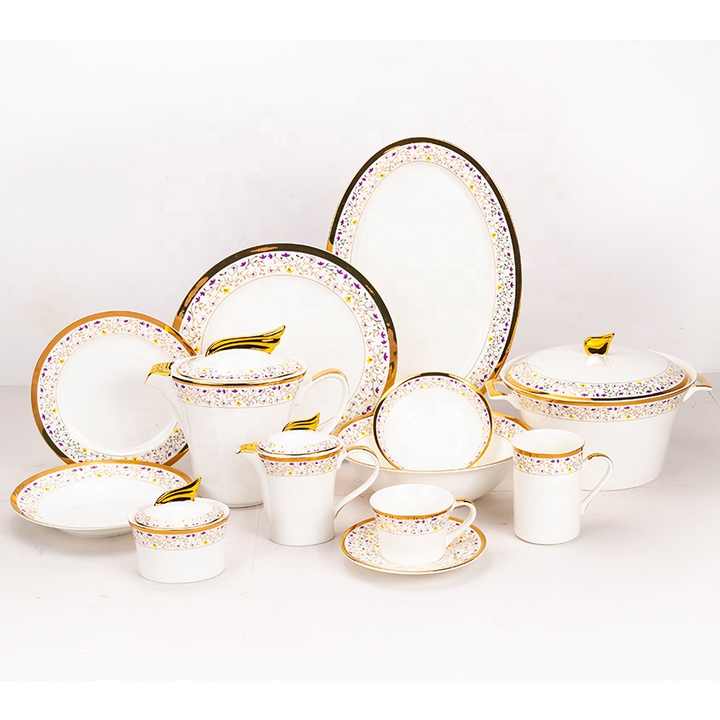 bone china dinner set European-style ceramic wholesale dinner set 69pcs ...