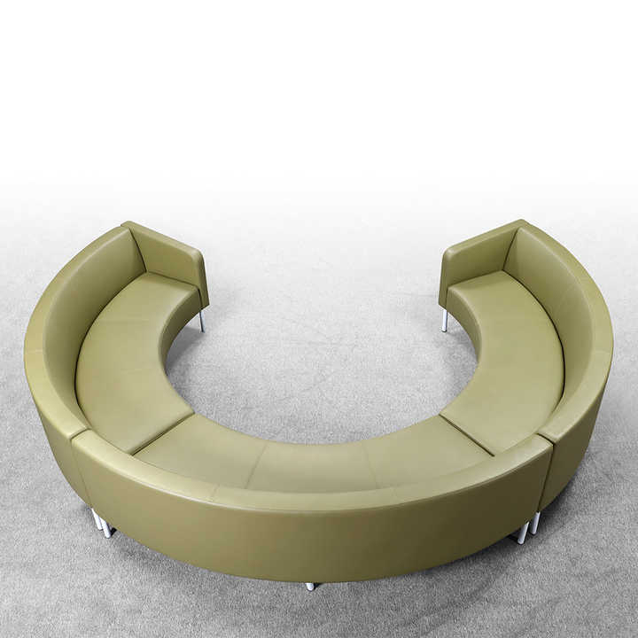 Modern Office Furniture Leather Sofa Leisure Sofa Library Circular ...