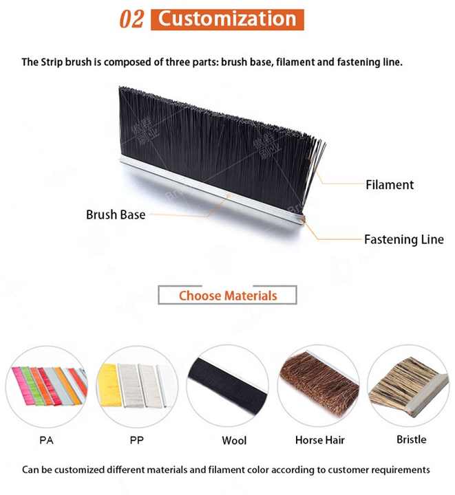 Flame Retardant Fiber Strip Brush - Durable & Versatile