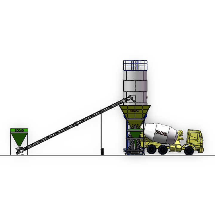 SDCAD drady mixed transit concrete mix dry mobile no mixer concrete ...