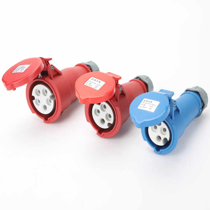 IP44 16A/32A 3P/4P/5P Waterproof Male Female Electrical Connector Power Connecting Industrial ...