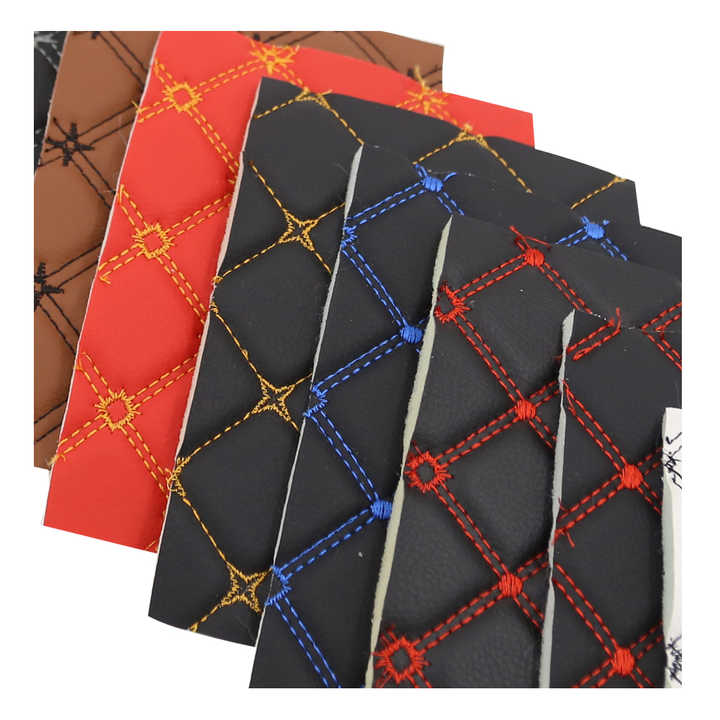 Quilting Automotive Cuero PVC Rexine Synthetic Leather