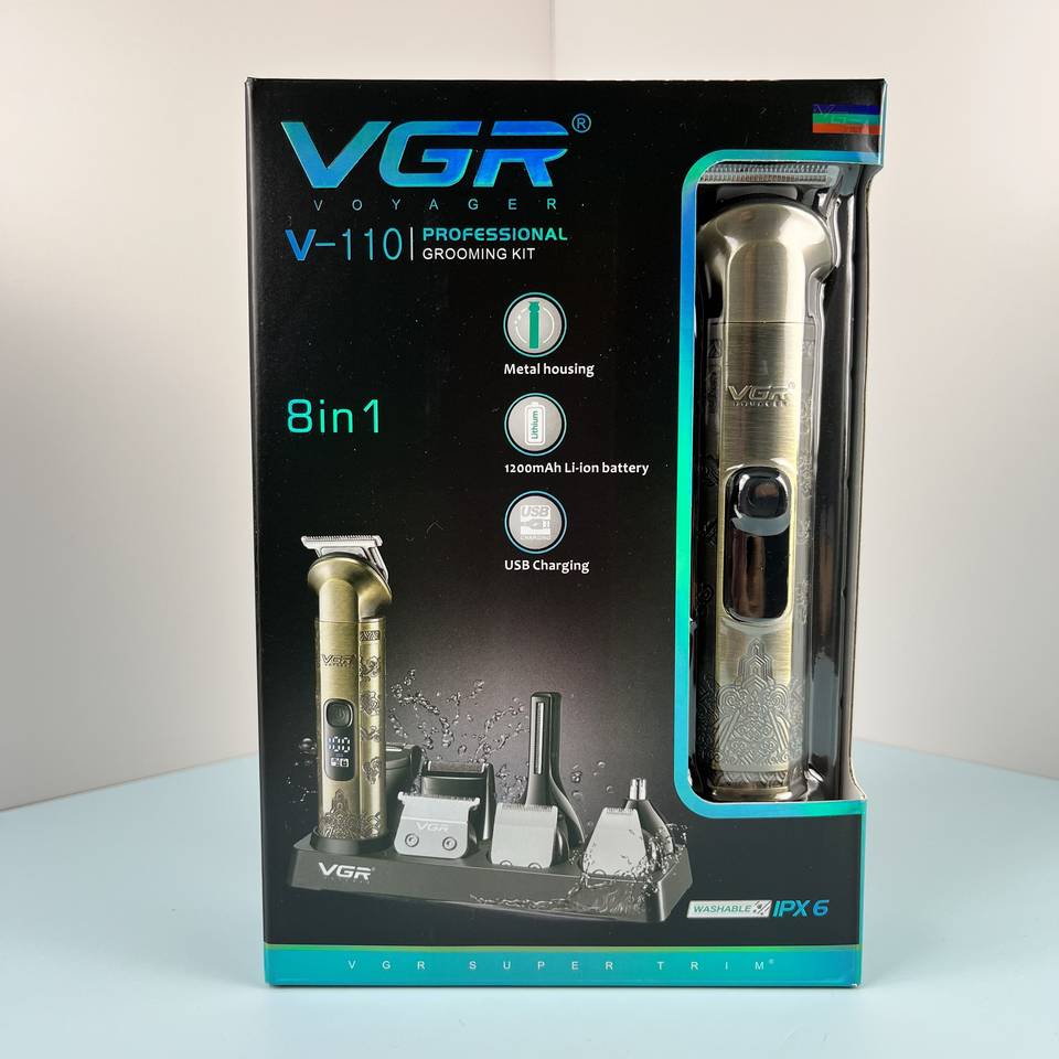 Vgr V-110 Metal Beard Trimmer - Professional Cordless Hair Clipper for Men