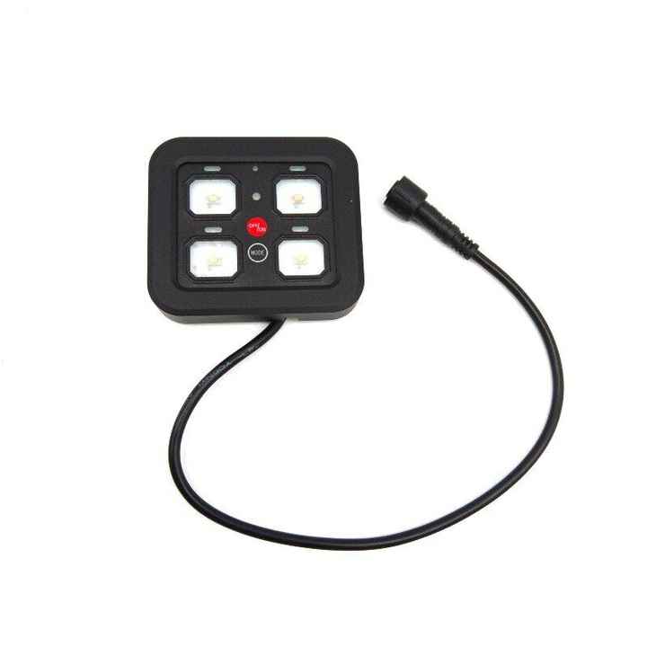 4 Gang Waterproof Push Button Switch Panel 12v & Relays Box For Utv ...