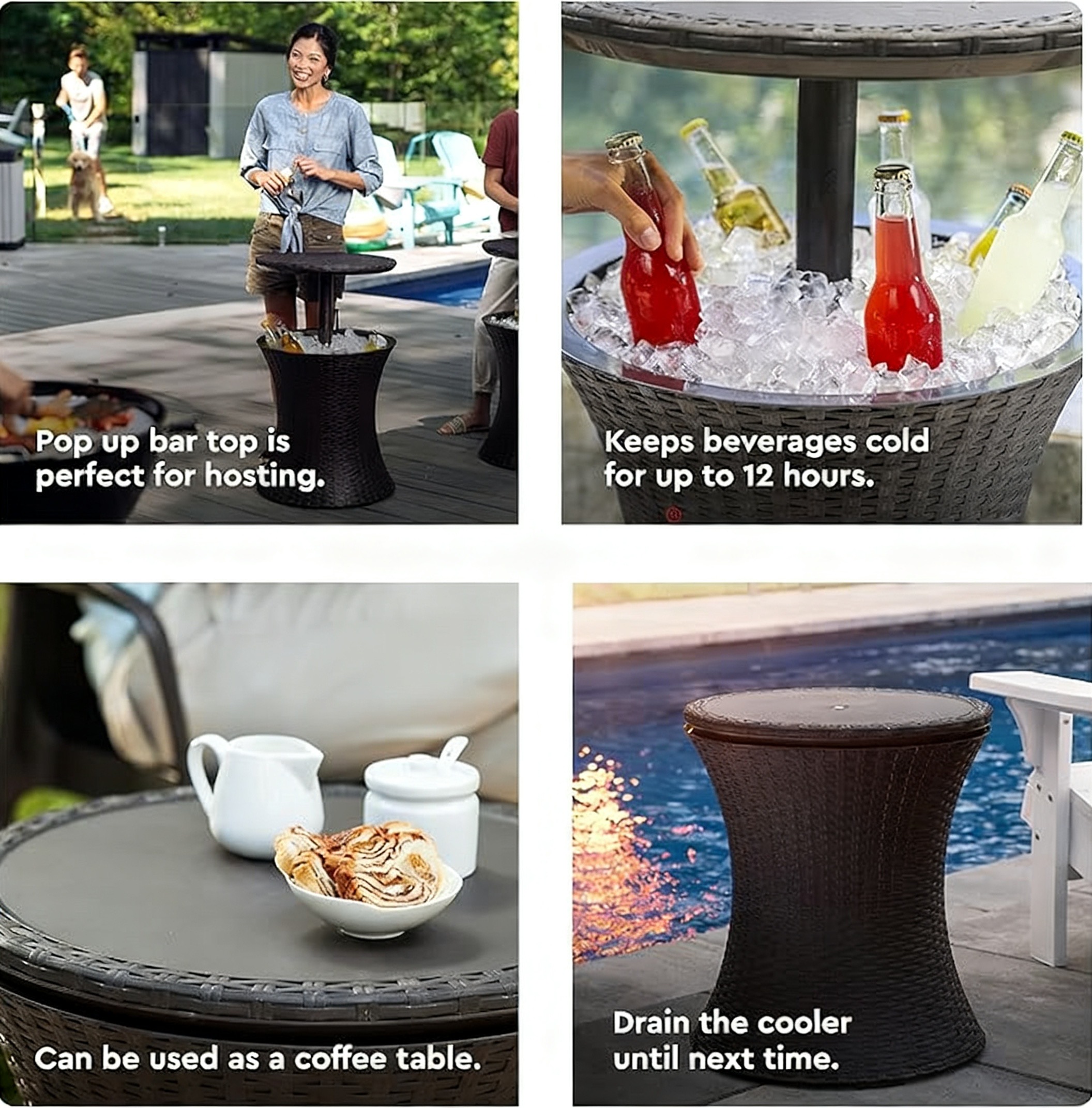 Crafted Elegance: Stylish outdoor cooler side tables for Outdoor Spaces