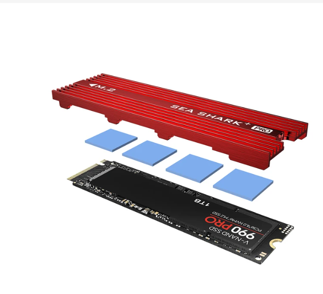 JEYI M.2 SSD Heatsink 2280 SSD Cooler Aluminum Double-Sided Heat Sink ...