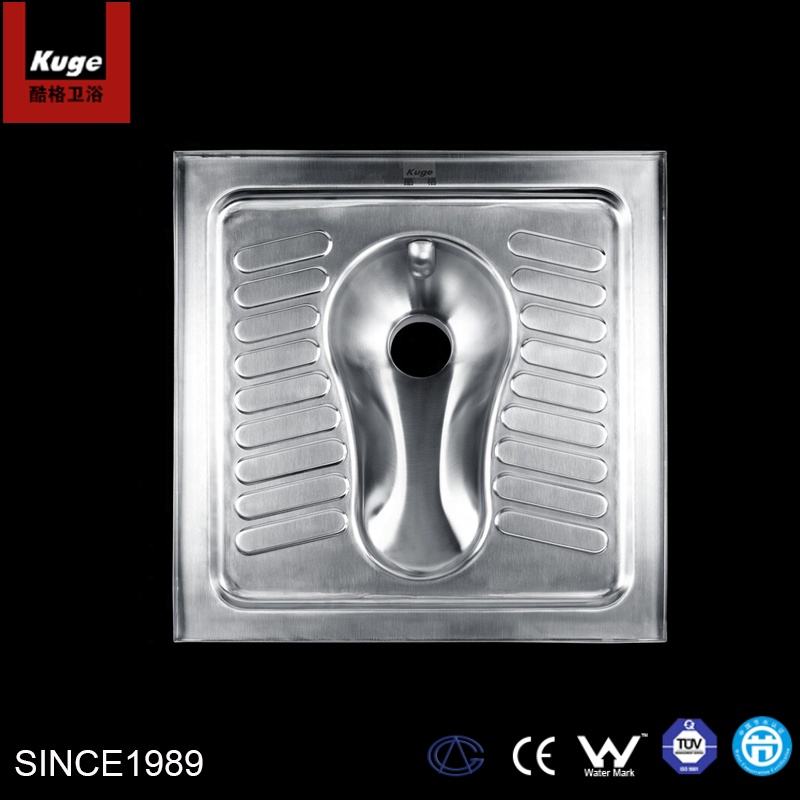 Eastern Style Public Stainless Steel Squatting Pan Toilet