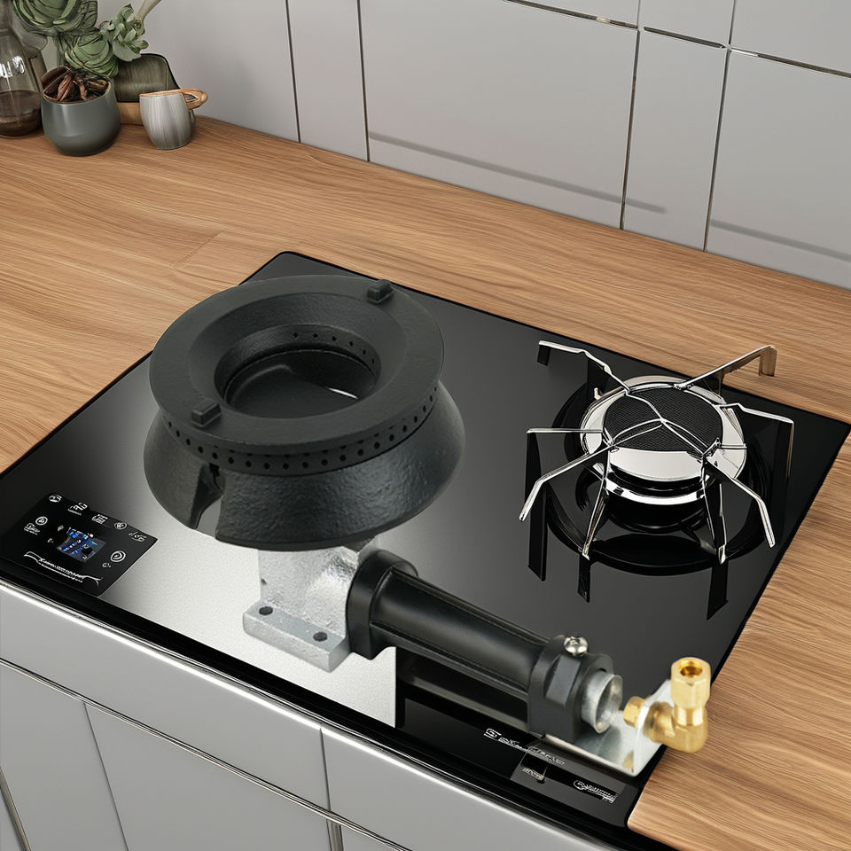 Commercial High-Pressure Gas Stove Burner Heavy-Duty Cast-Iron and ...