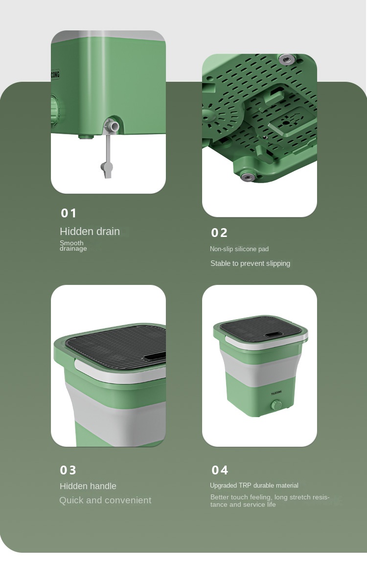 Portable Mini Laundry Folding Plastic Bucket Sock Machines Washer And Dryer