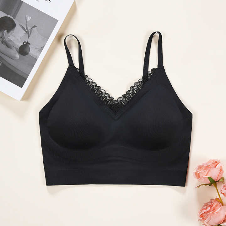 Women's Black One Piece Bra - Seamless, Wireless, Plus Size
