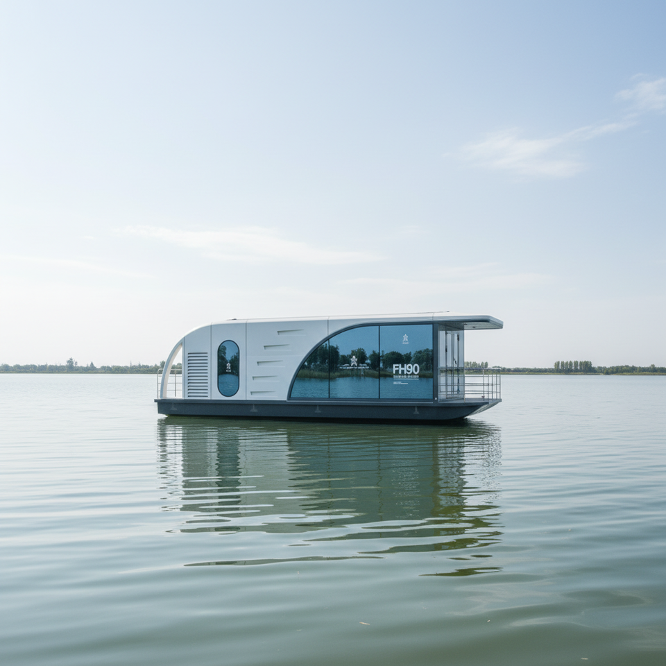 European Style Floating Houseboat Hotel-Waterfront Beach Residence with ...
