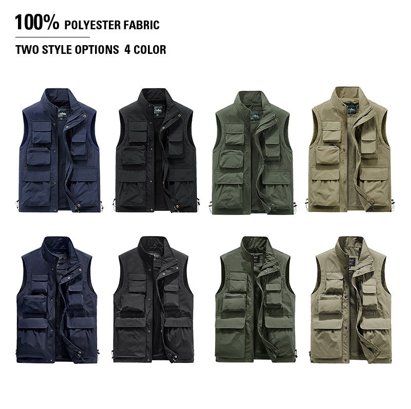 Wholesale Men's Winter Waterproof Multi Pocket Work Vest Jackets ...