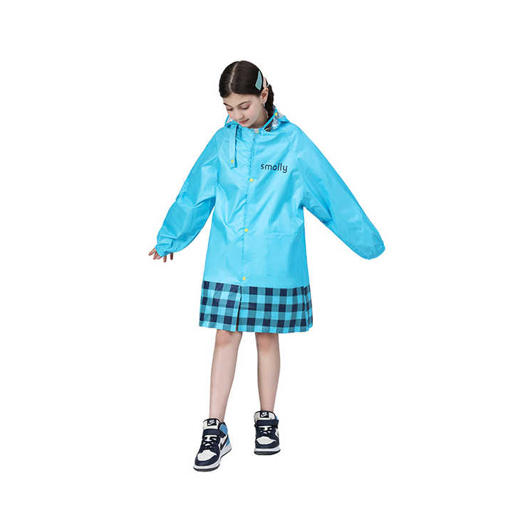 Factory Custom Hot Sale Children Girls School Waterproof Long Rain Coat ...