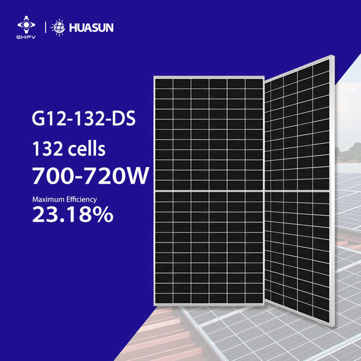 Huasun 700W-720W HJT Solar Panels - High Efficiency & Durability