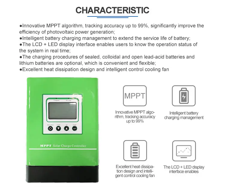 Solar Battery Charge Controller 12v 24v 48v MPPT Solar Charger 30A 40A 60A Solar Charge ...