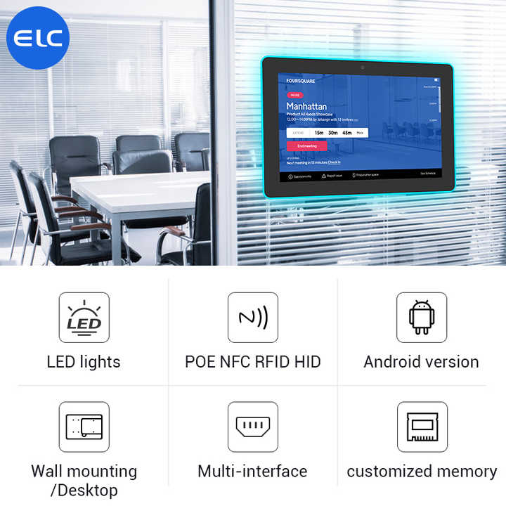 Fast Delivery Wall Mount 10.1 Inch Touch Screen POE NFC RFID RK3566 ...