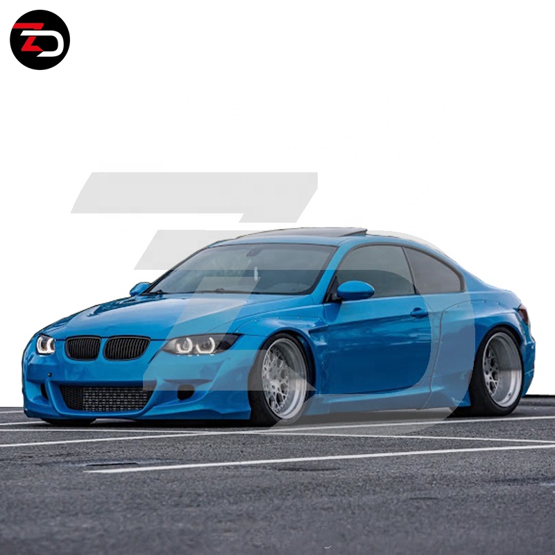 Rocket B Style Wide Body Kit Front Bumper Fender Flares Wing Rear Bumper Canards 1 Set for BMW 3 Series E92 E93 M3 2008 2011 FRP