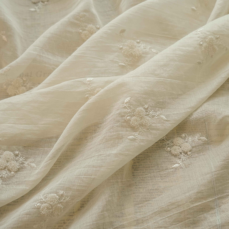Embroidered Chiffon Fabric - Elegant New Design 2025