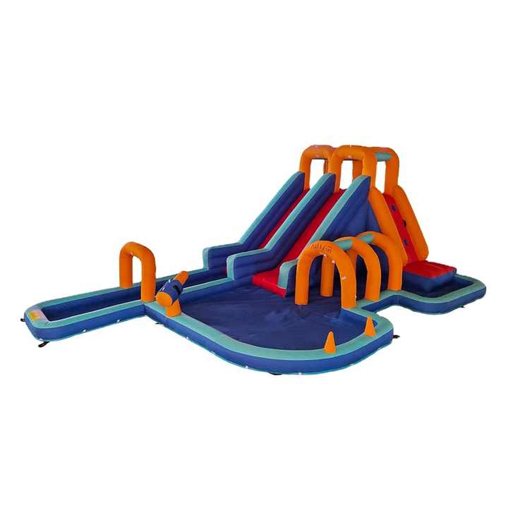 Airmyfun Inflatable Bounce Castle with Double Water Slide