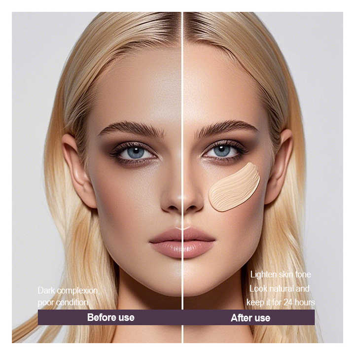 Long-Lasting Full Coverage Waterproof Vegan Liquid Foundation Makeup for Dark Skin Tones Matte ...