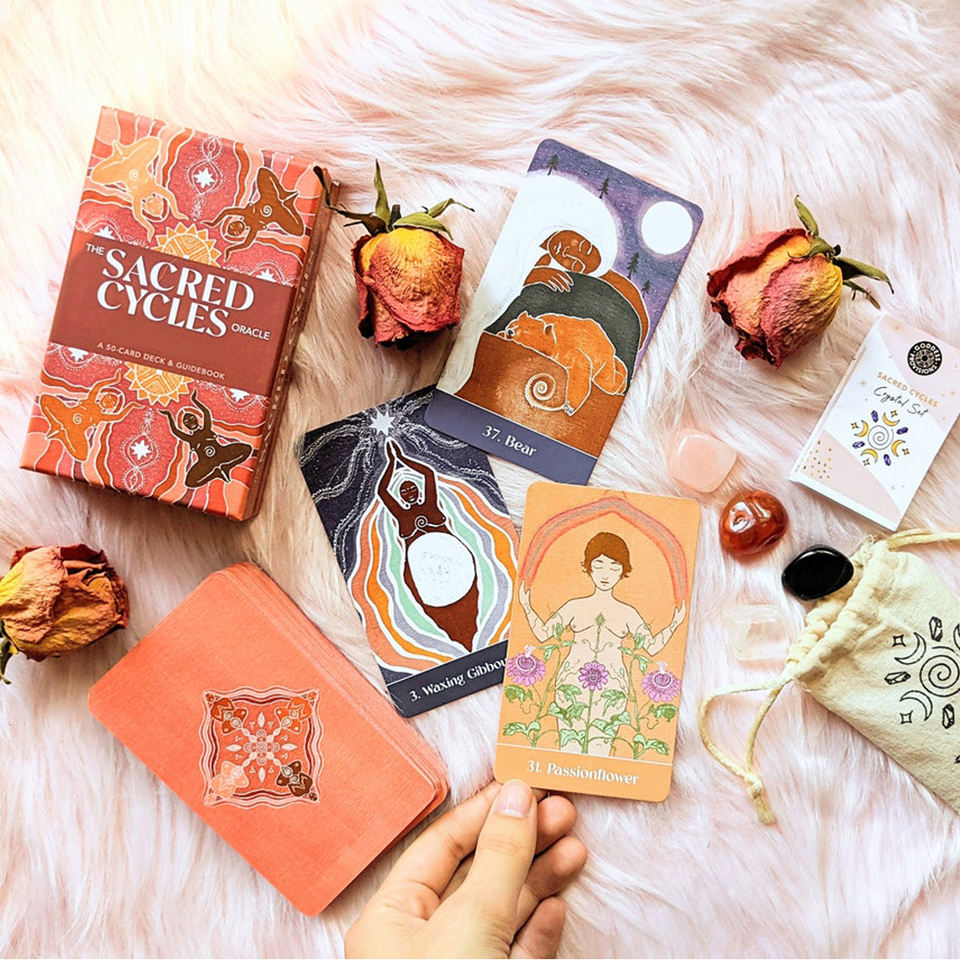 Custom Game Printing Carte De Tarot Cards with Guidebook