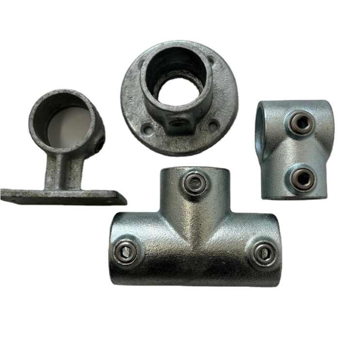 Galvanised Key Clamp Fitting Malleable Cast Iron Tube Clamps Connection ...