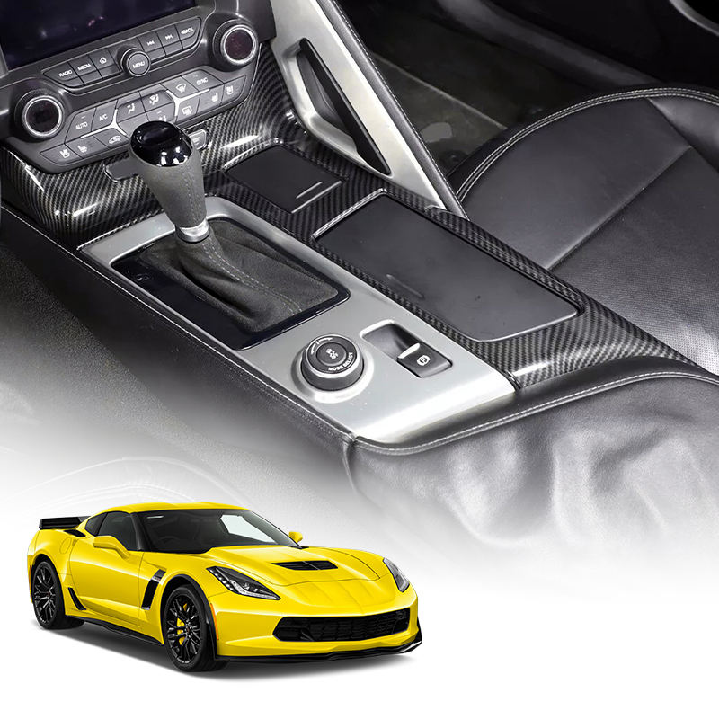 Shasha Carbon Fiber Center Dash Console Cover for Corvette C7 2014-2019 ...