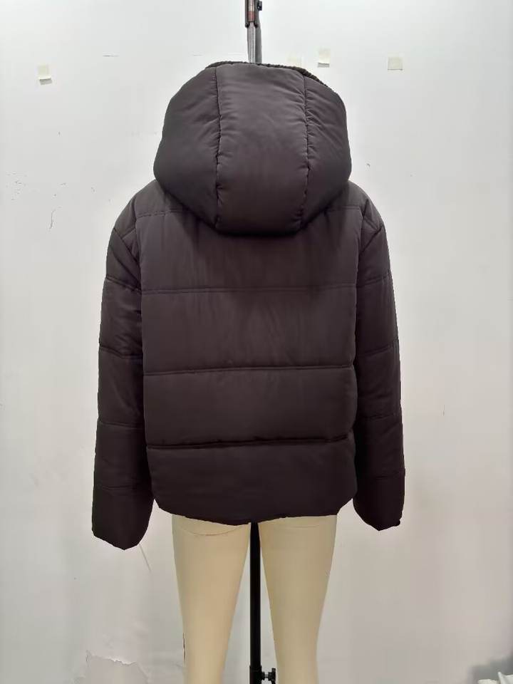 KAR&OT ZA 2025 Winter New Arrival Women's Zippered Hooded Adjustable ...
