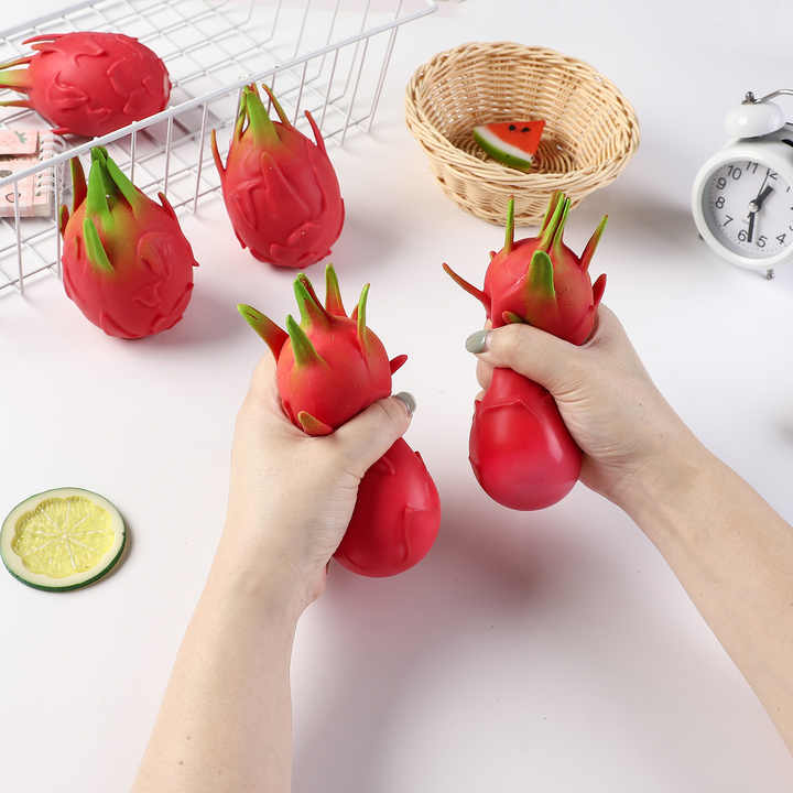 Jincan Creative Simulation Dragon Fruit Squeeze Toy Durable Knead Ball ...