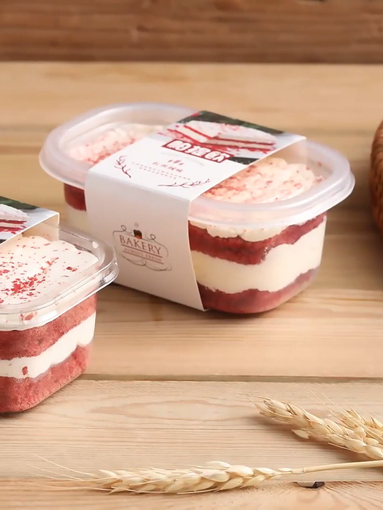 Tiramisu Dessert Box - Customizable Transparent PS Cake Box